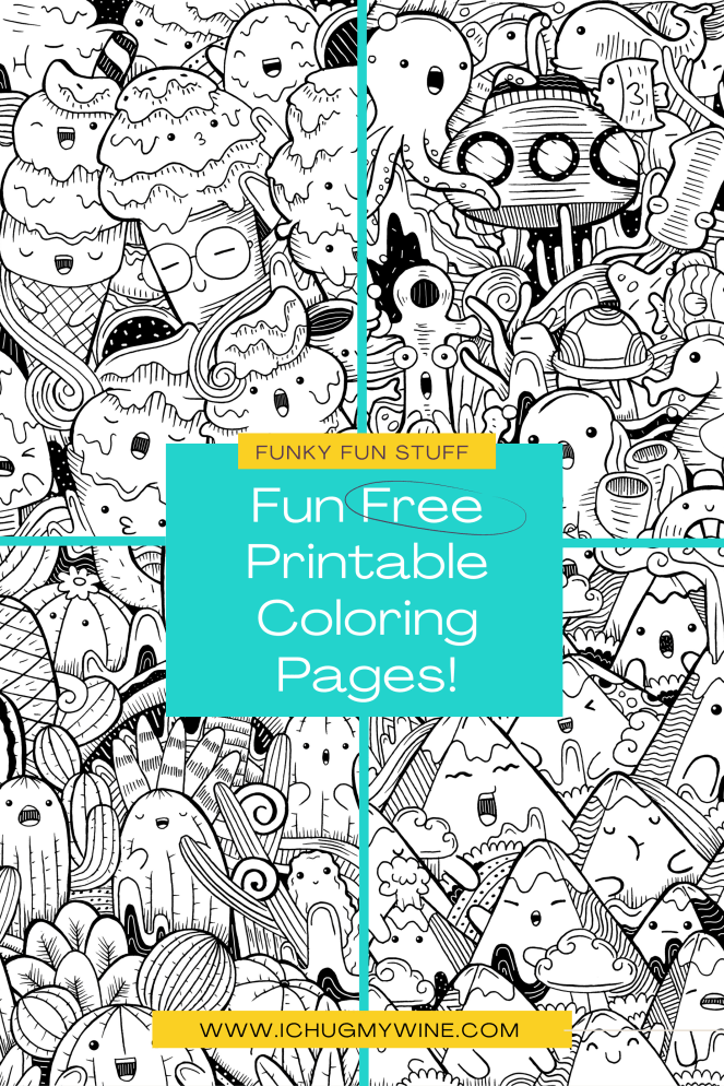 Fun Free Coloring Pages – I Chug My Wine